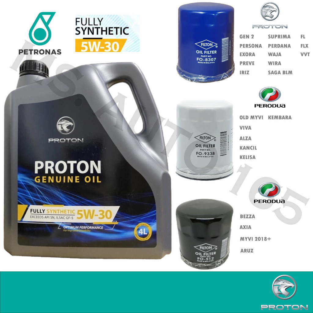 (Petronas) Proton 5w30 4L Fully Synthetic Engine Oil SN 4L Petronas ...