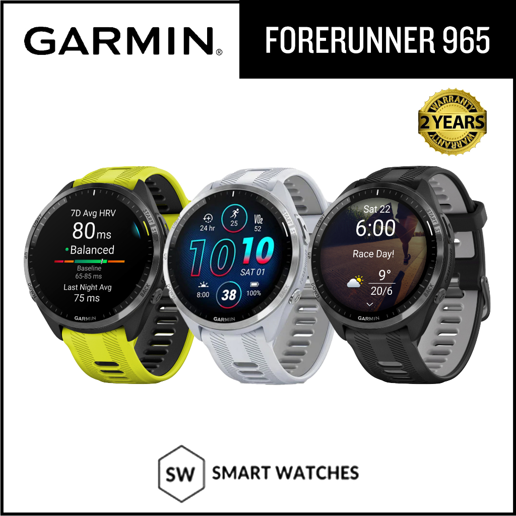 (DISPLAY UNIT) NEW Garmin Forerunner 965 - AMOLED Display - 2 Years ...