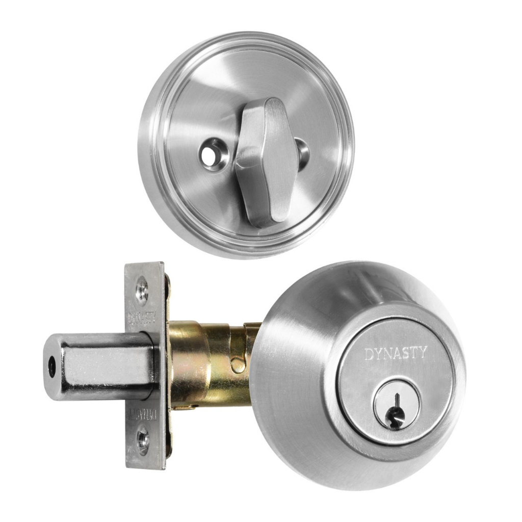 Single Deadbolt Door Lock / Home Security Lockset Thumbturn And Key ...
