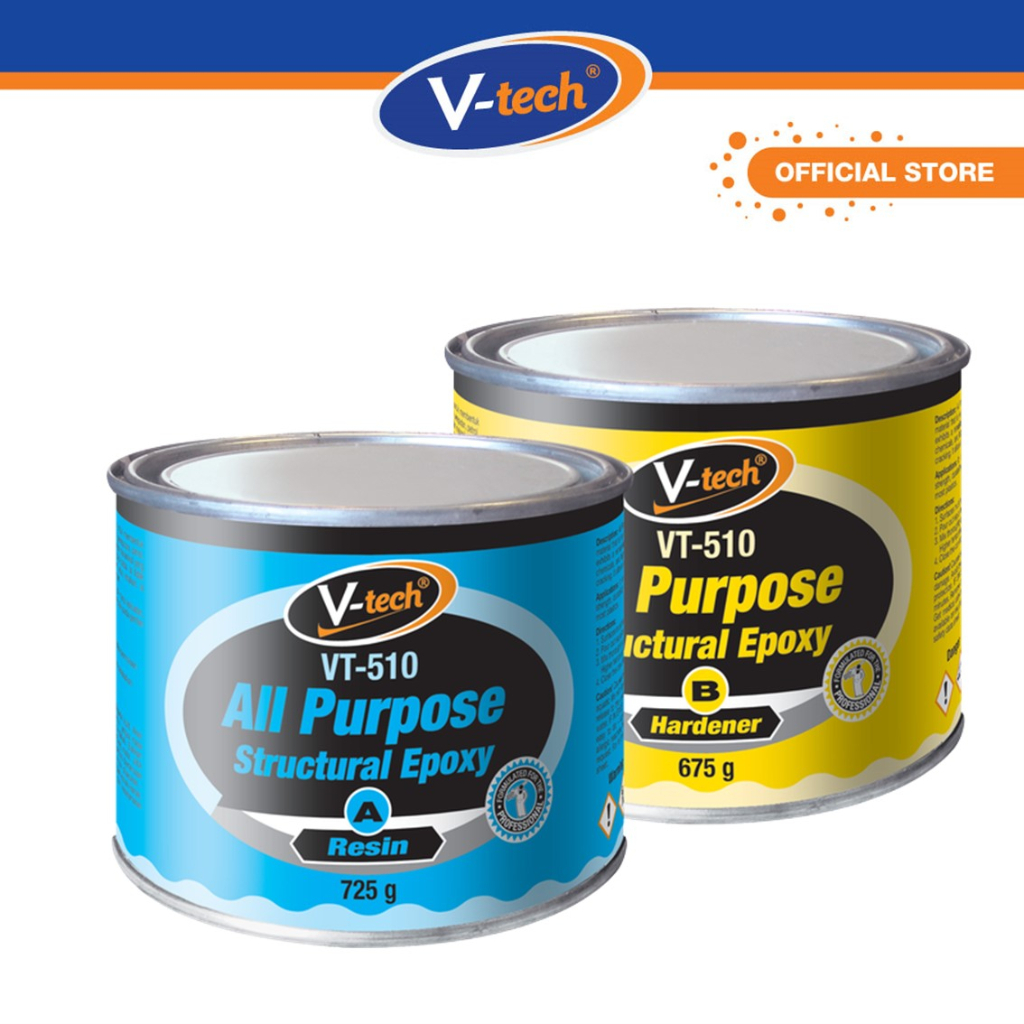 V-tech VT-510 All Purpose Structural Epoxy (Filled Red)(1.4kg) | Shopee ...