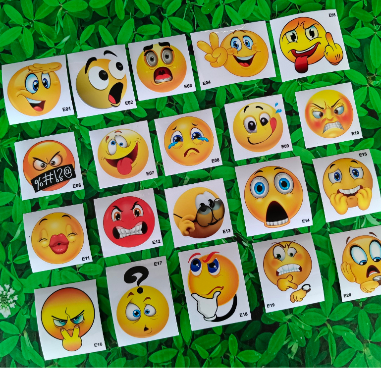 Sticker Emoji Latex Print Sticker Emoji Kalis Air | Shopee Malaysia