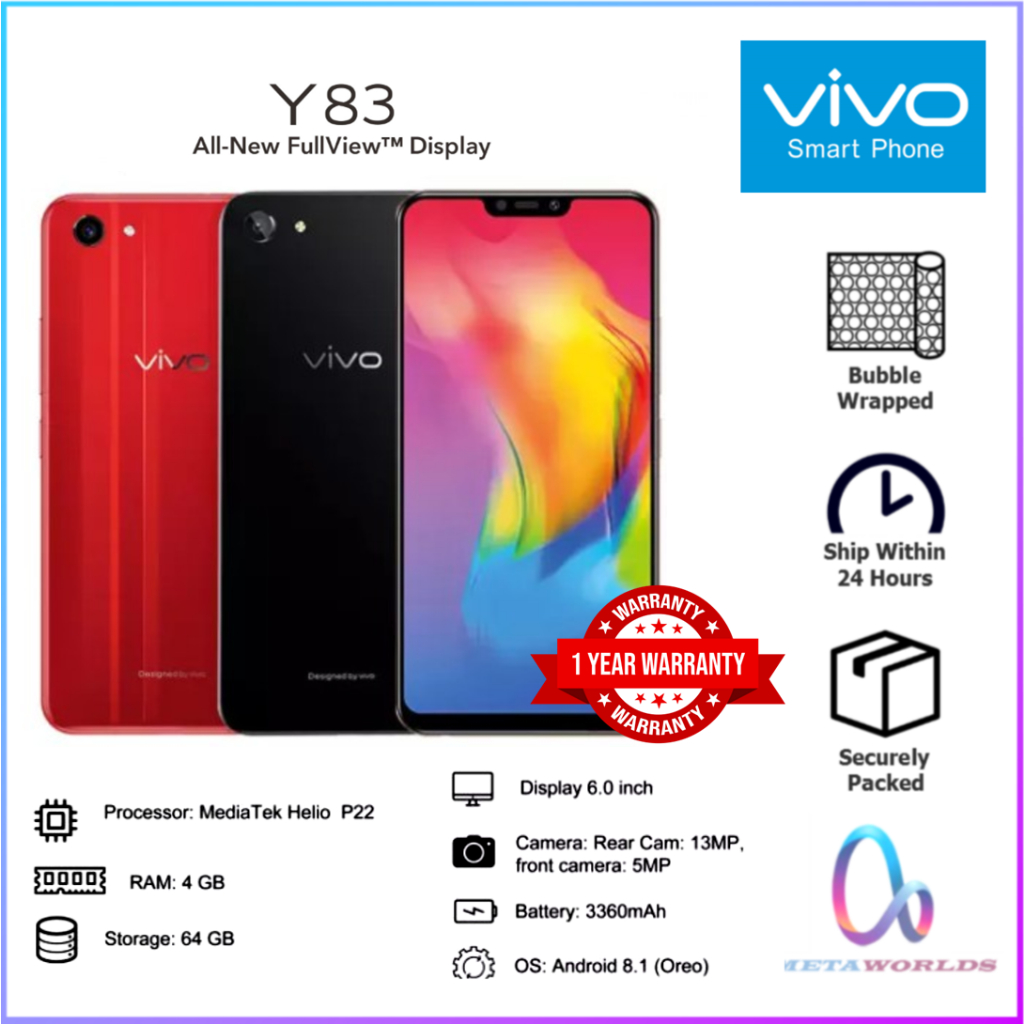 Vivo Y83 Original 6.22"inch FHD Display (4GB Ram + 64GB Rom) (1 Year Warranty) | Shopee Malaysia