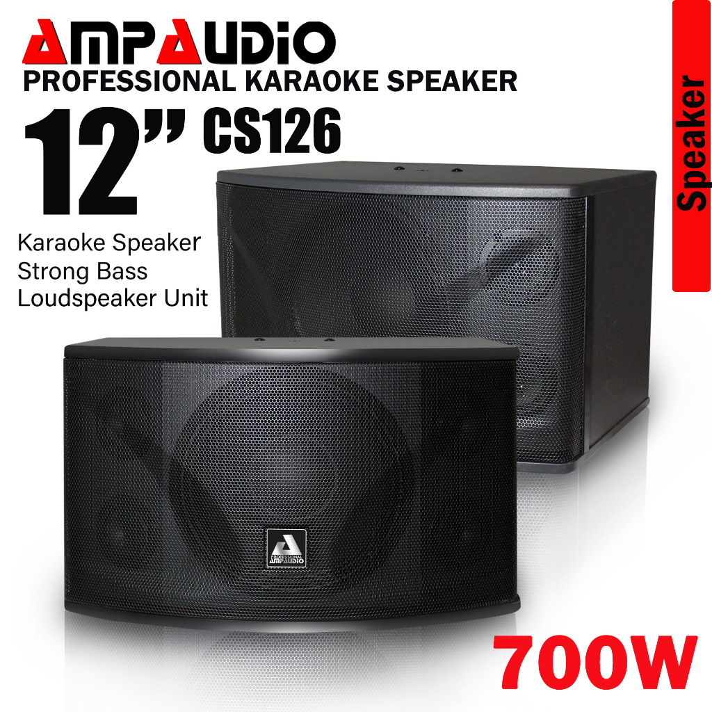 12 inch CS126 AmpAudio Professional Speaker karaoke System 700w peak ...