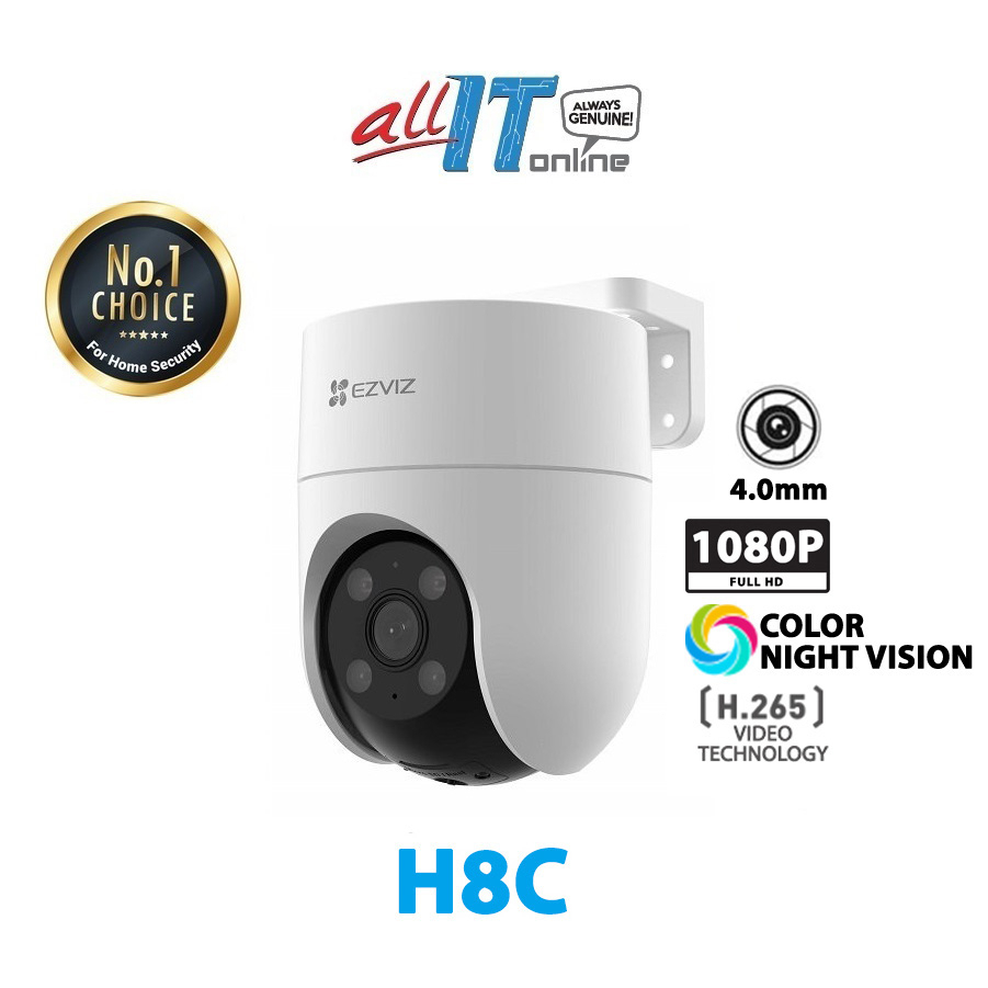 Ezviz H8C 1080P/ H8C 2K⁺ 1440P 4MP Pan & Tilt Rotate 360° Outdoor Smart ...