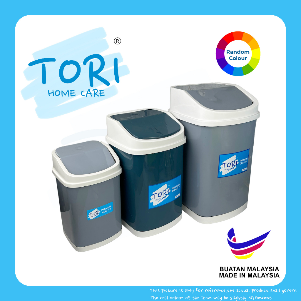 TORI HOME Small Dustbin 2.5L 5L 8.5L | Rubbish Bin | Paper Dustbin ...