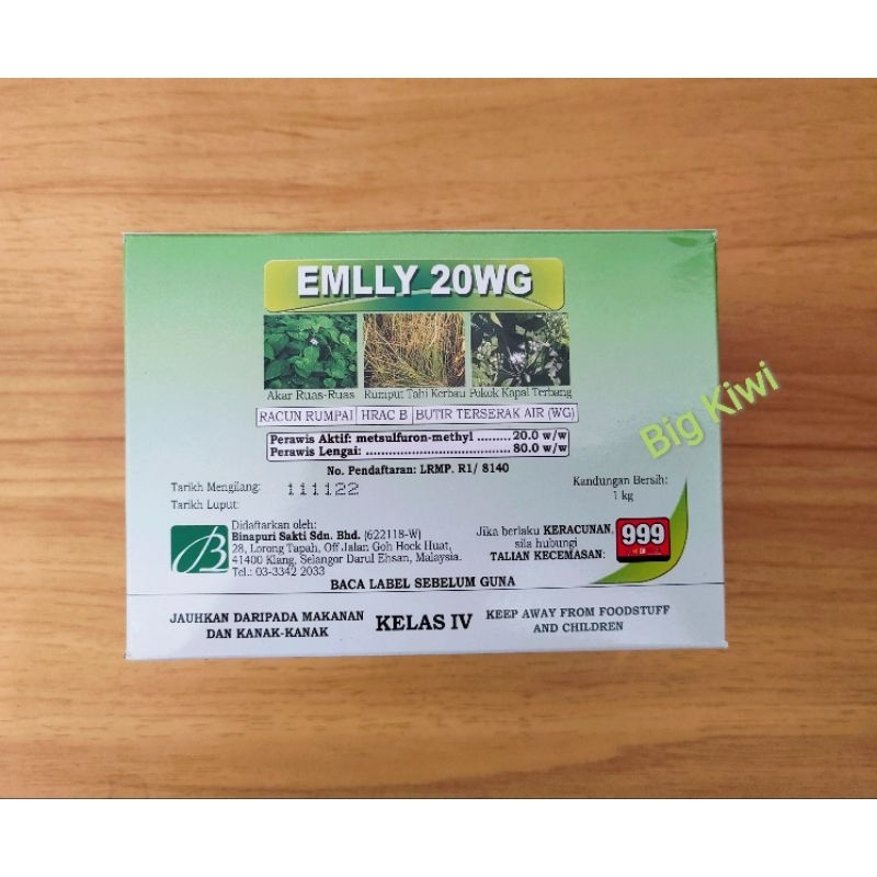 Emlly 20WG 1Kg - Racun rumput herbicide rumput kerbau sambau anak pokok ...