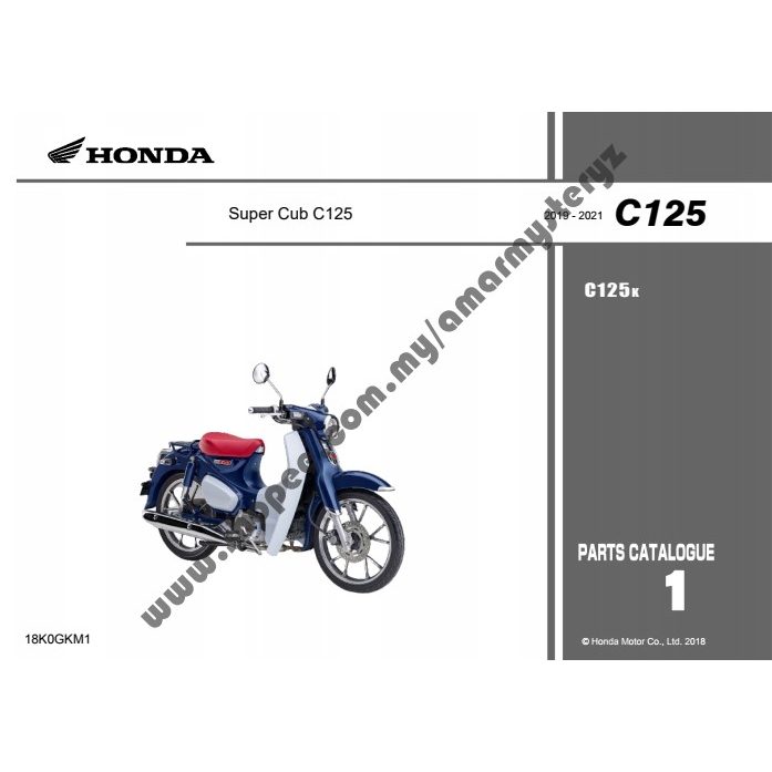 Honda Super Cub C125 2019 - 2022 Parts Manual Catalogue | Shopee Malaysia