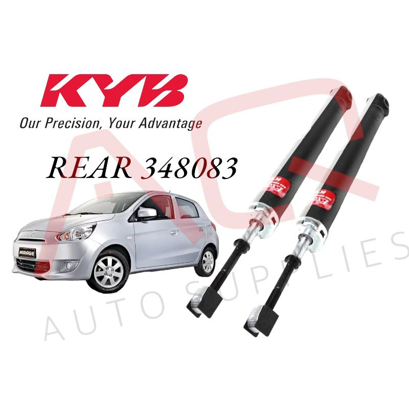 REAR GAS SHOCK ABSORBER MITSUBISHI MIRAGE 2012 ORIGINAL KYB (REAR ...