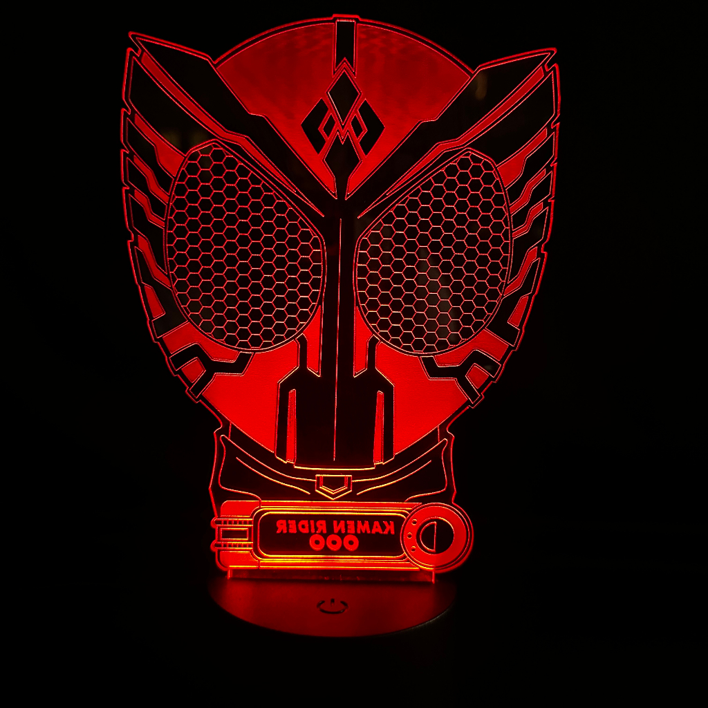 Kamen Rider OOO Oz 3D LED Lamp (RGB Colors + REMOTE) Night Bed Light ...