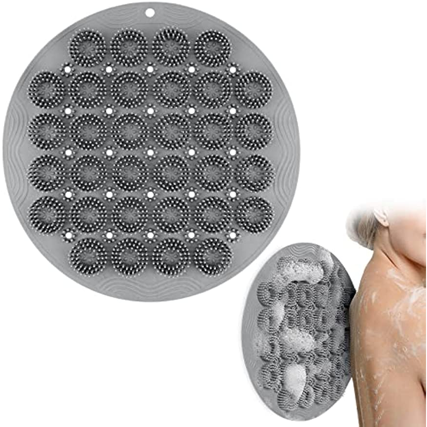 Back Scrubber for Shower, Silicone Body Scrubber Mat with Suction Cup ...