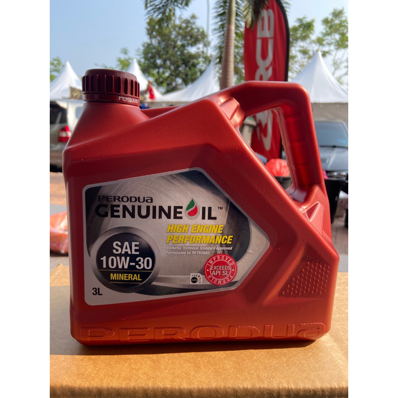 PERODUA MINYAK ENGINE 10W30 3L LUBRICANT LUBE MINYAK HITAM BEZZA MYVI ...