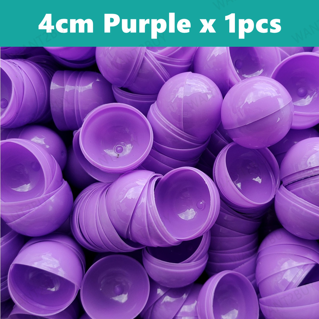 🇲🇾 🏆 1pcs 4cm 40mm Solid Color Empty Plastic Capsule Ball For Game ...