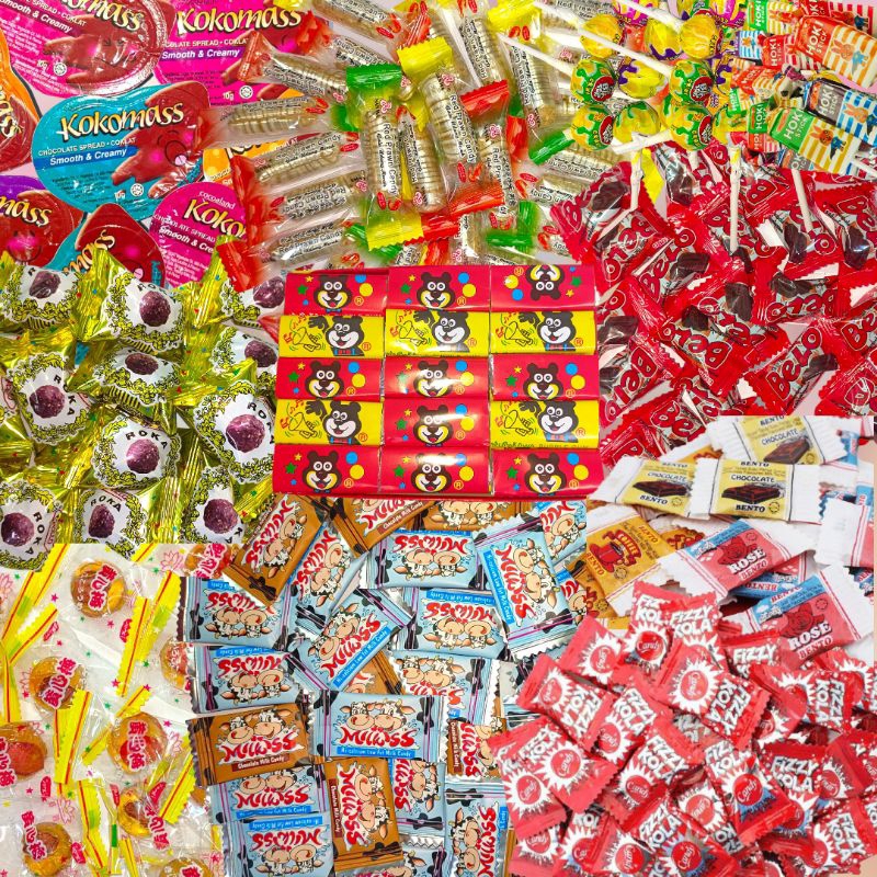 GULA GULA Zaman Dulu Bento / Fizy Cola / Gula-Gula Udang / Lollipop Big ...