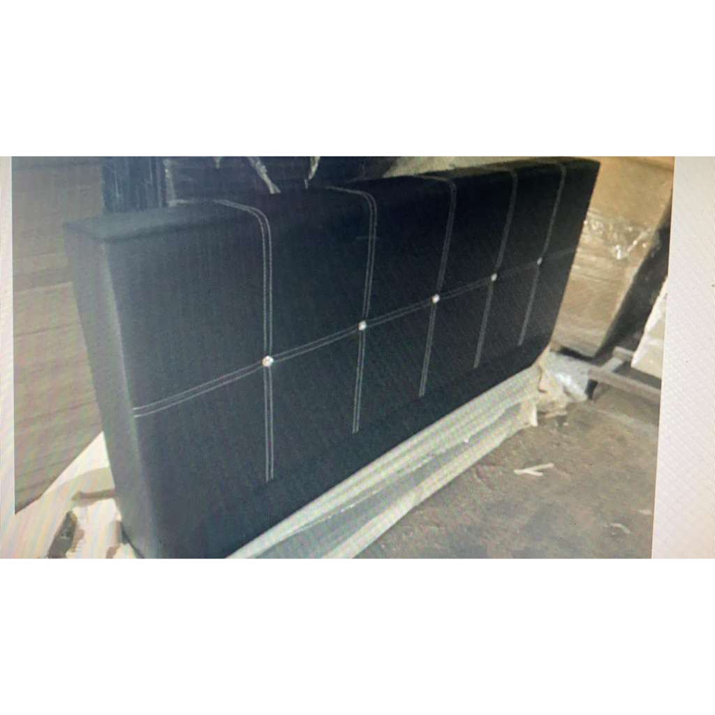 PVC 5 Diamond Black Headboard Kepala Katil For Queen Size Bed | Shopee ...