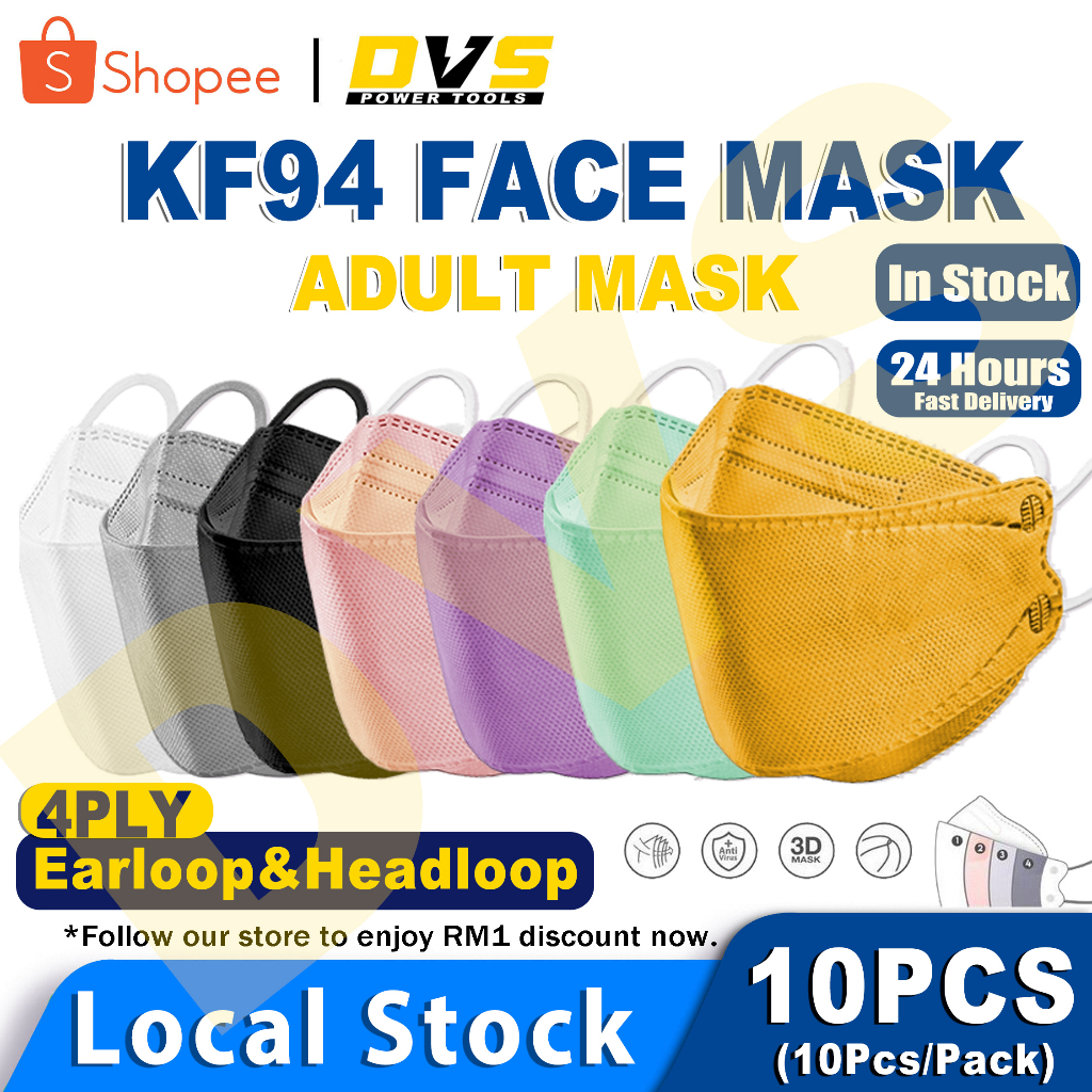 [Ready Stock] kf94 mask 4ply 10pcs malaysia original kf94 facemask ...