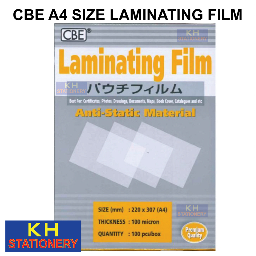 CBE Laminating Film A4 100pcs/box 100 micron / A4 size Laminating Film ...