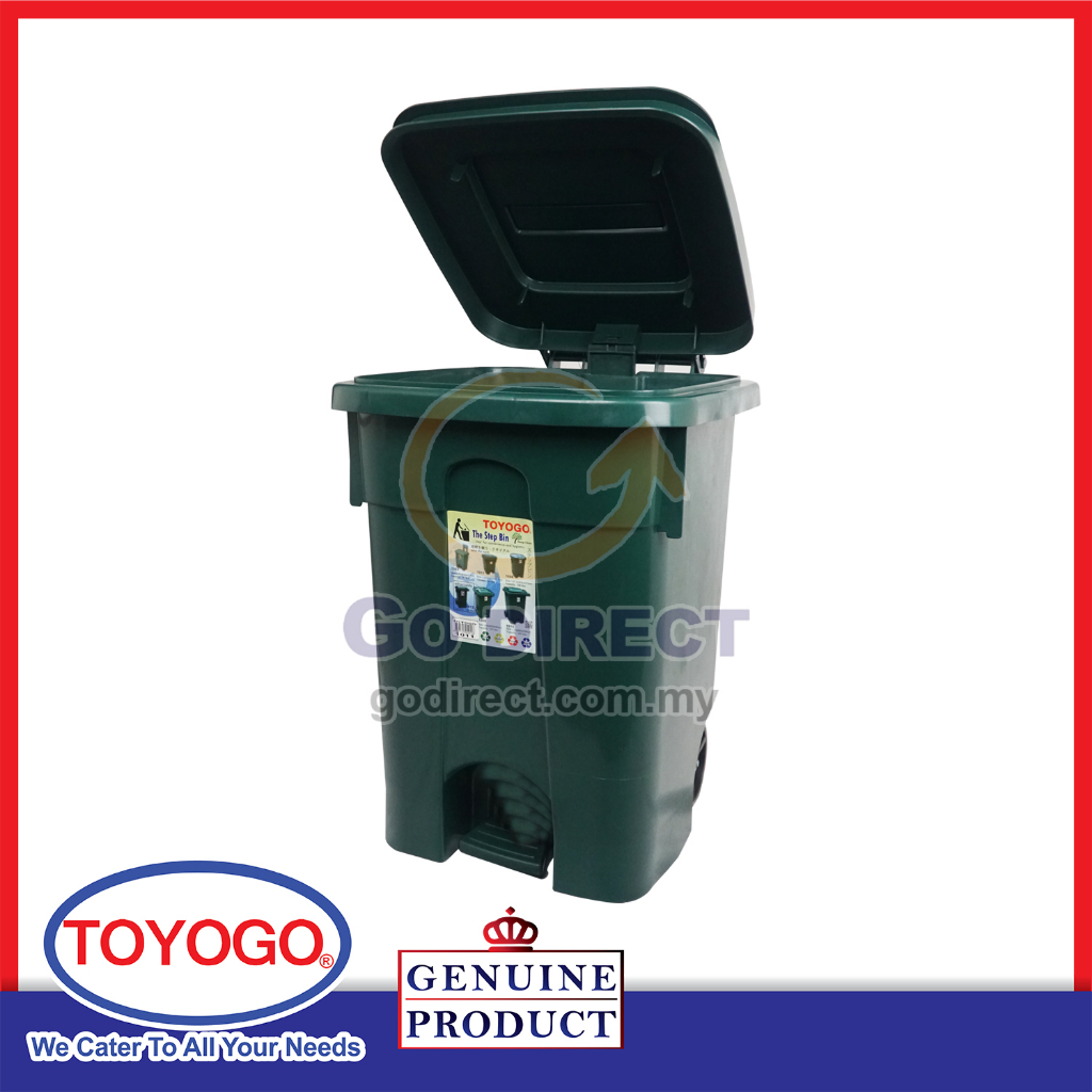 TOYOGO 50L Step Dustbin (1011) Flip Bin Easy Wastepaper Bin with Step ...