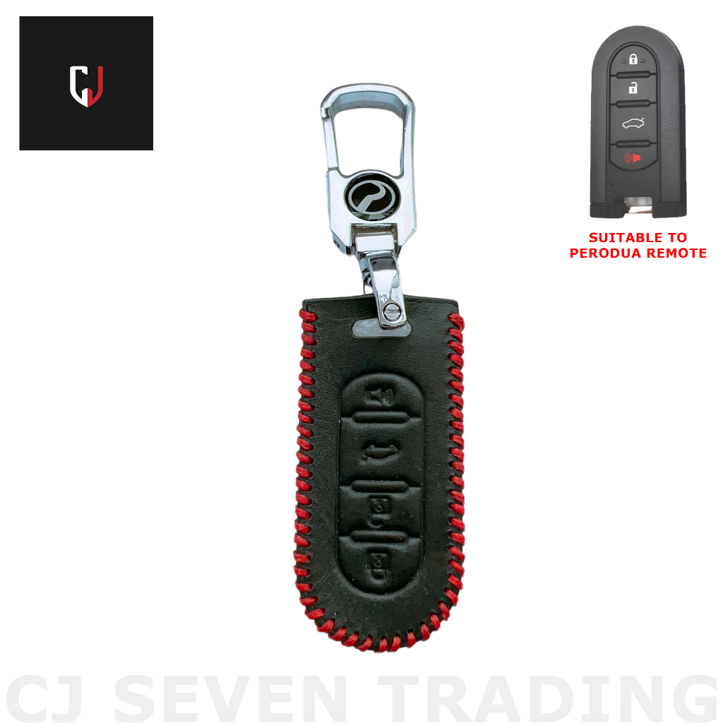Perodua Bezza / MYVI / Aruz Keyless Remote Car Key Cow Leather Key ...