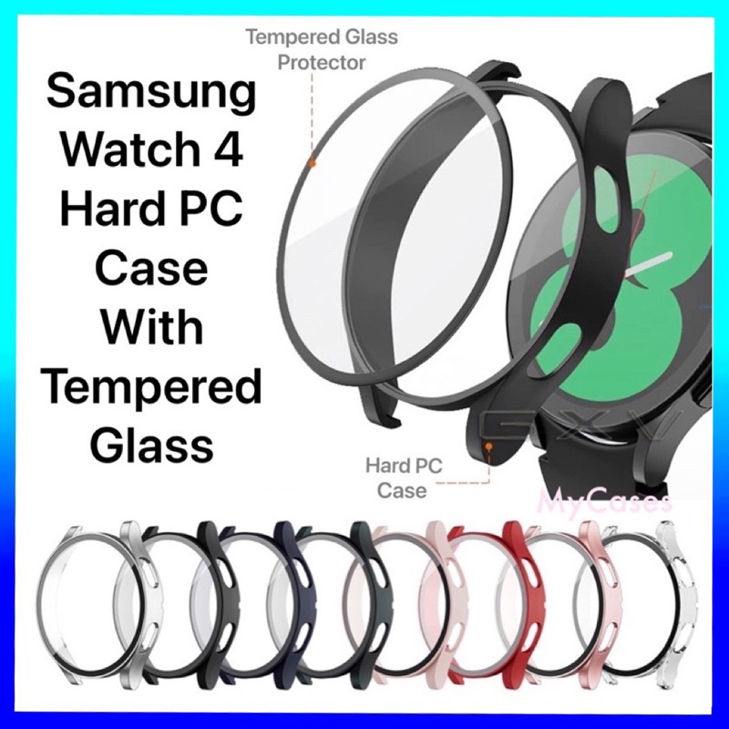 Samsung Watch 4 40mm 44mm/ Watch FE 40mm Hard PC Case With Tempered ...