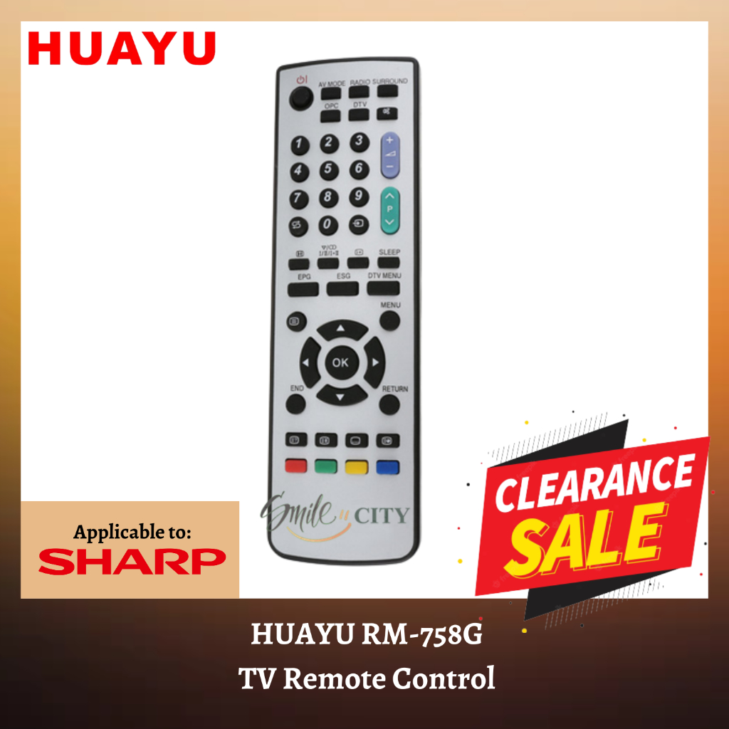 [ 𝐒𝐓𝐎𝐂𝐊 𝐂𝐋𝐄𝐀𝐑𝐀𝐍𝐂𝐄 ] RM-758G SHARP LCD/LED TV REMOTE CONTROL | Shopee Malaysia