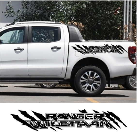 Pickup Body Side Stickers For Ford Ranger Raptor Wildtrak Truck Hood ...