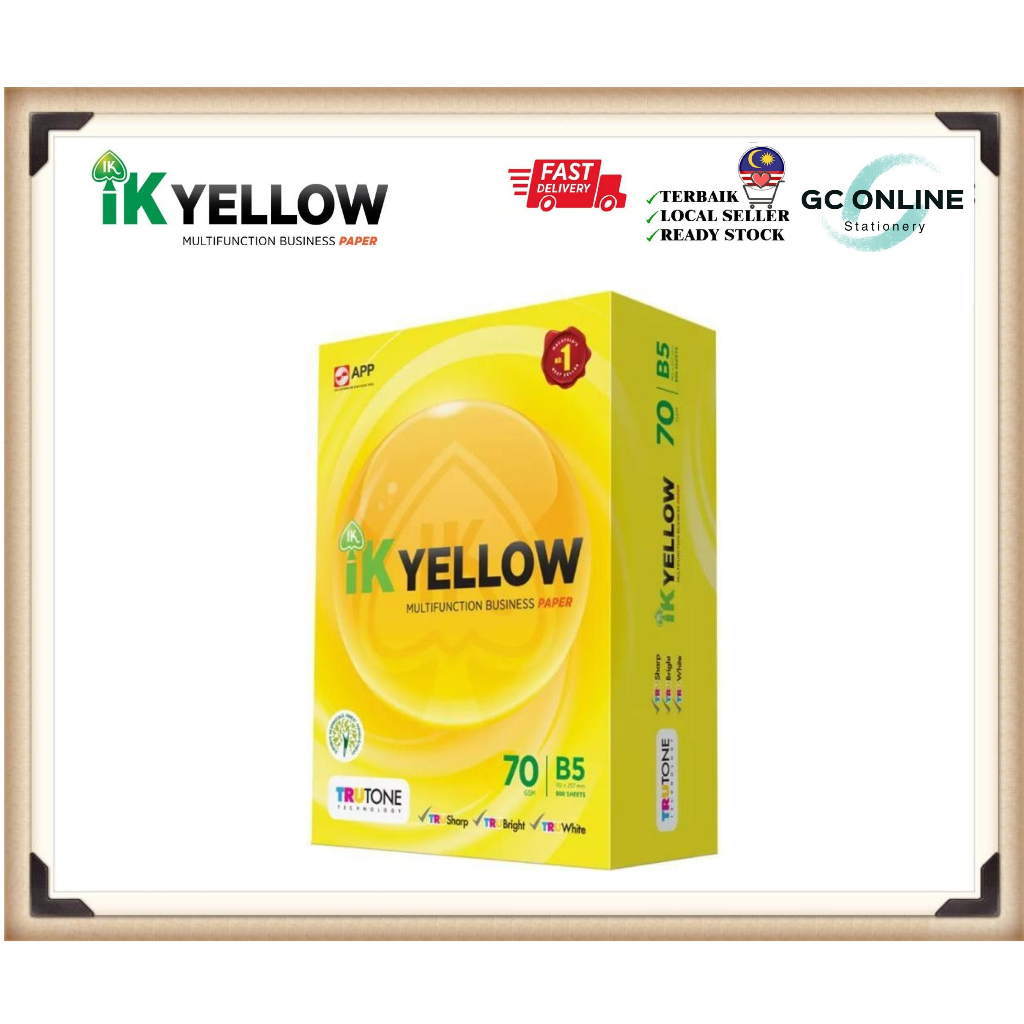 IK Yellow B5 Paper 900 Sheet 70Gsm / Kertas B5 | Shopee Malaysia