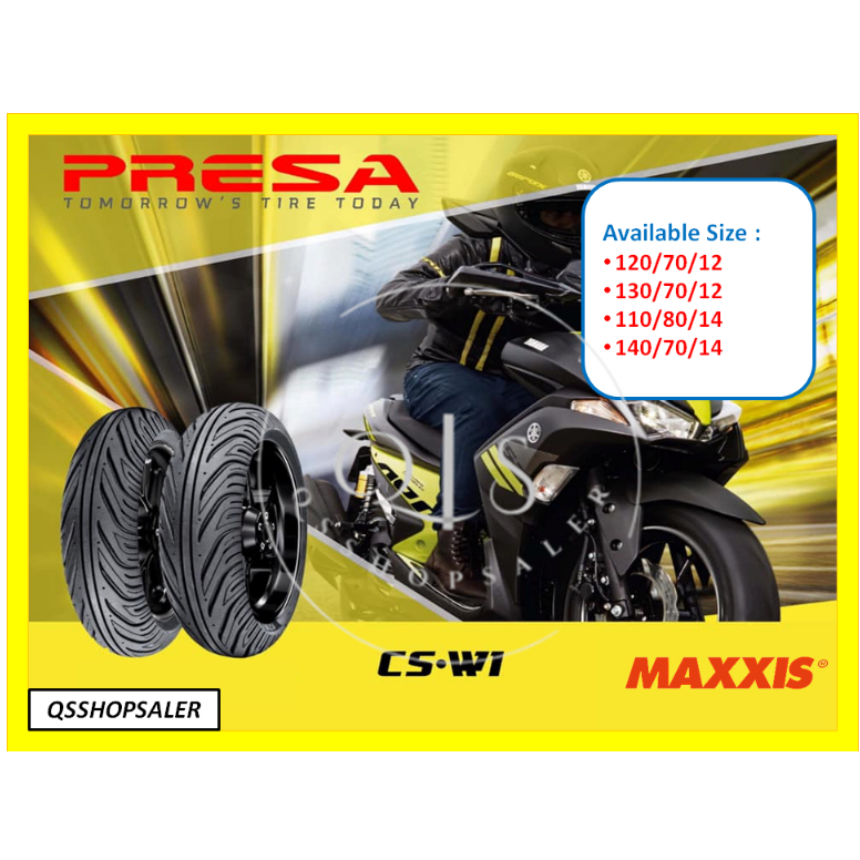 MOTORCYCLE TUBELESS TYRE / TYRE PRESA CS-W1 (W1) / TAYAR PRESA CS-W1 ...