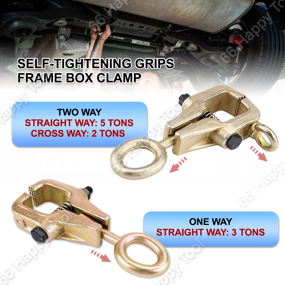 5 Tons One Way Two Way Self-Tightening Grips Frame Box Clamp Automotive ...