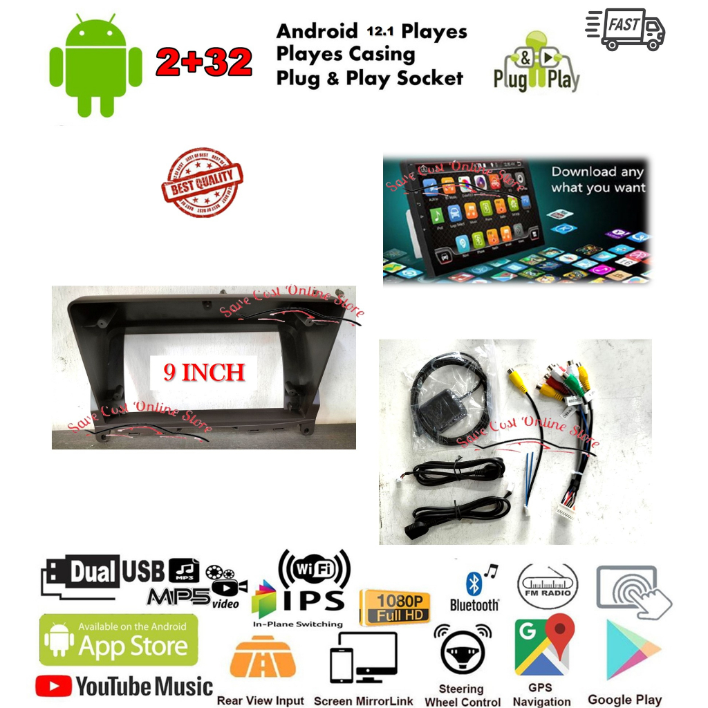 MERCEDES BENZ C-CLASS (W204) 2007-2014 9 inch Android Players With OEM ...