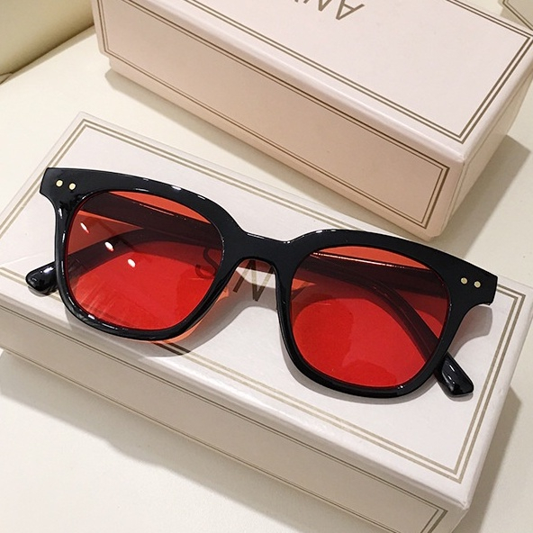 Fashion Sunglasses Korean Square Glasses Brown Retro Sunglasses Men's ...