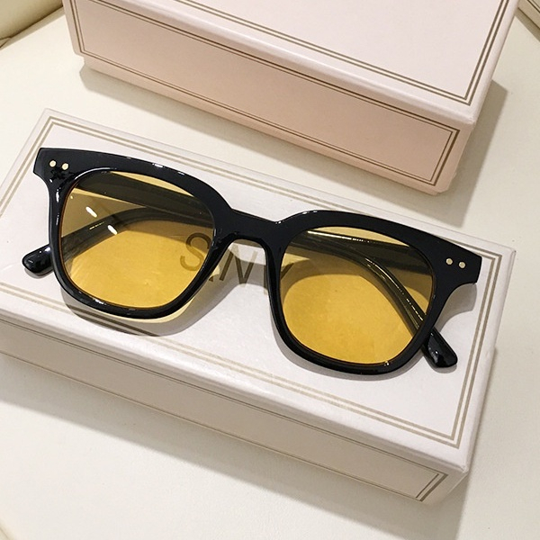 Fashion Sunglasses Korean Square Glasses Brown Retro Sunglasses Men's ...