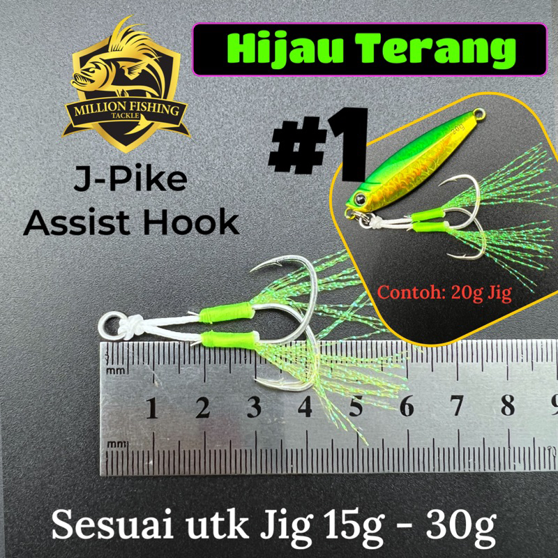 【𝐉-𝐏𝐈𝐊𝐄 𝐀𝐬𝐬𝐢𝐬𝐭 𝐉𝐢𝐠𝐠𝐢𝐧𝐠 𝐇𝐨𝐨𝐤】for Jig 20g-200g SlowJig FastJigMata Kail Jig Hook Assist Hook ...