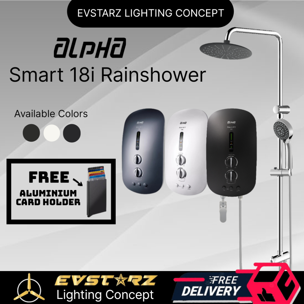ALPHA Smart 18i/E Plus Rainshower DC Pump or Non Pump Instant Water Heater | Shopee Malaysia