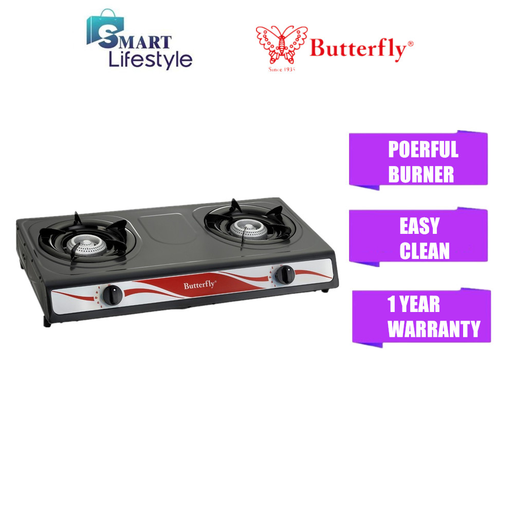 Butterfly BGC-666 DOUBLE BURNER GAS COOKER | Shopee Malaysia