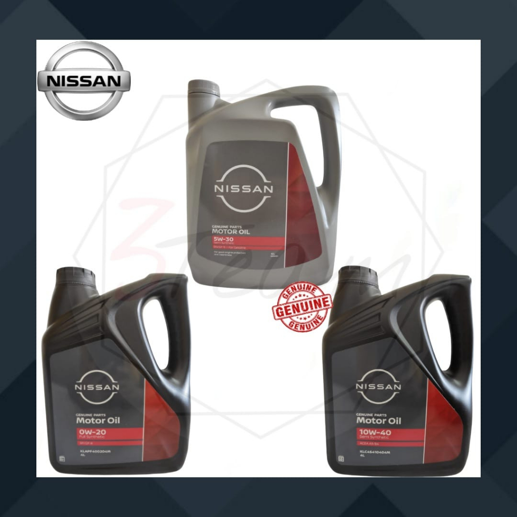 NISSAN ENGINE OIL FULLY SYNTHETIC 0W-20 // SEMI SYNTHETIC 5W-30 // SEMI ...