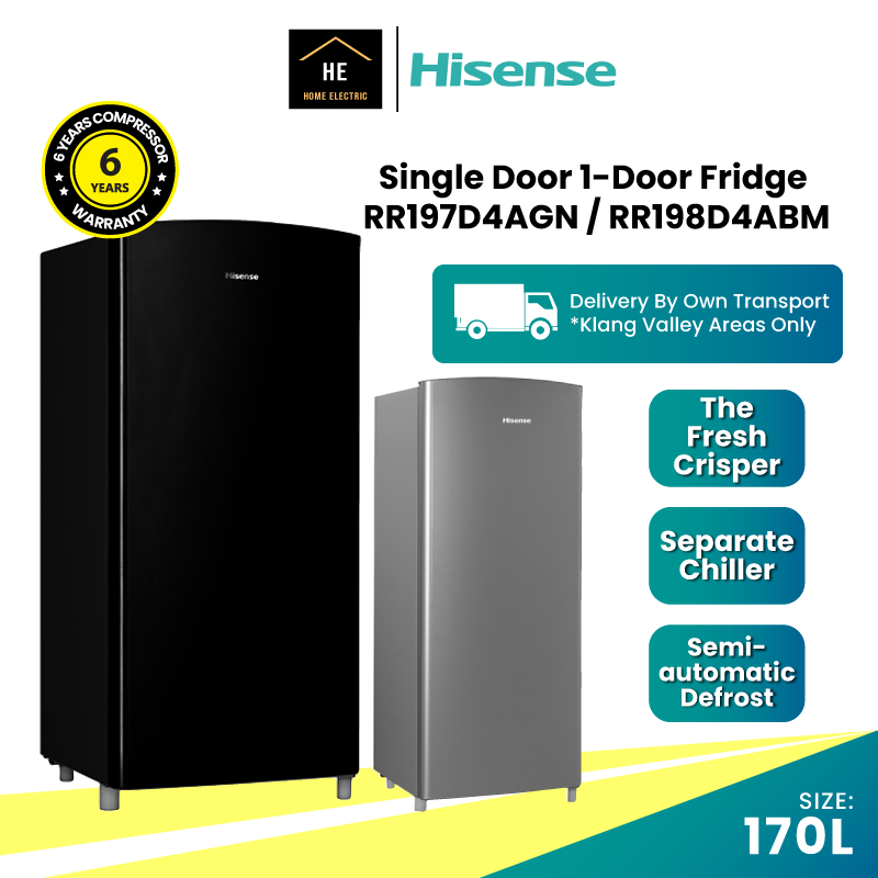 Hisense 170L Single Door 1 Door Fridge Refrigerator Peti Sejuk 冰箱 ...