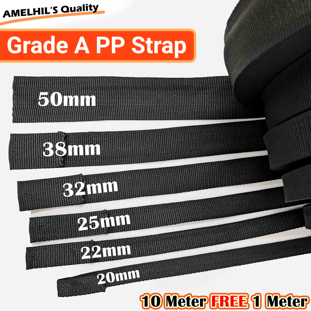 (Meter) PP Strap Grade A Tali Beg Shoulder Strap Tali Bahu Tebal PP ...