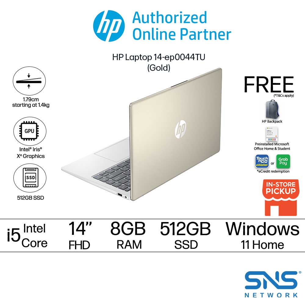 HP Laptop 14-ep0044TU / 14-ep0045TU 14'' FHD (i5-1335U, 512GB, 8GB ...