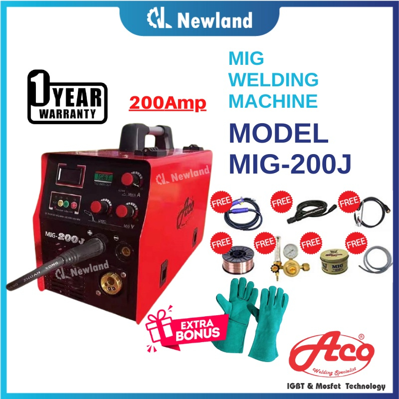 *THETOPHARDWARE* ACO MIG 200J MMA/MIG/LIFT TIG 6 IN 1 WELDING MACHINE ...