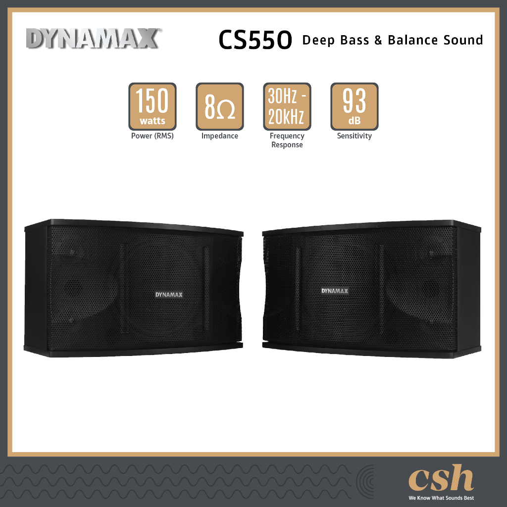 DYNAMAX CS550 12" 150W Deep Bass Karaoke Speaker System (1 PC/ BIJI ...