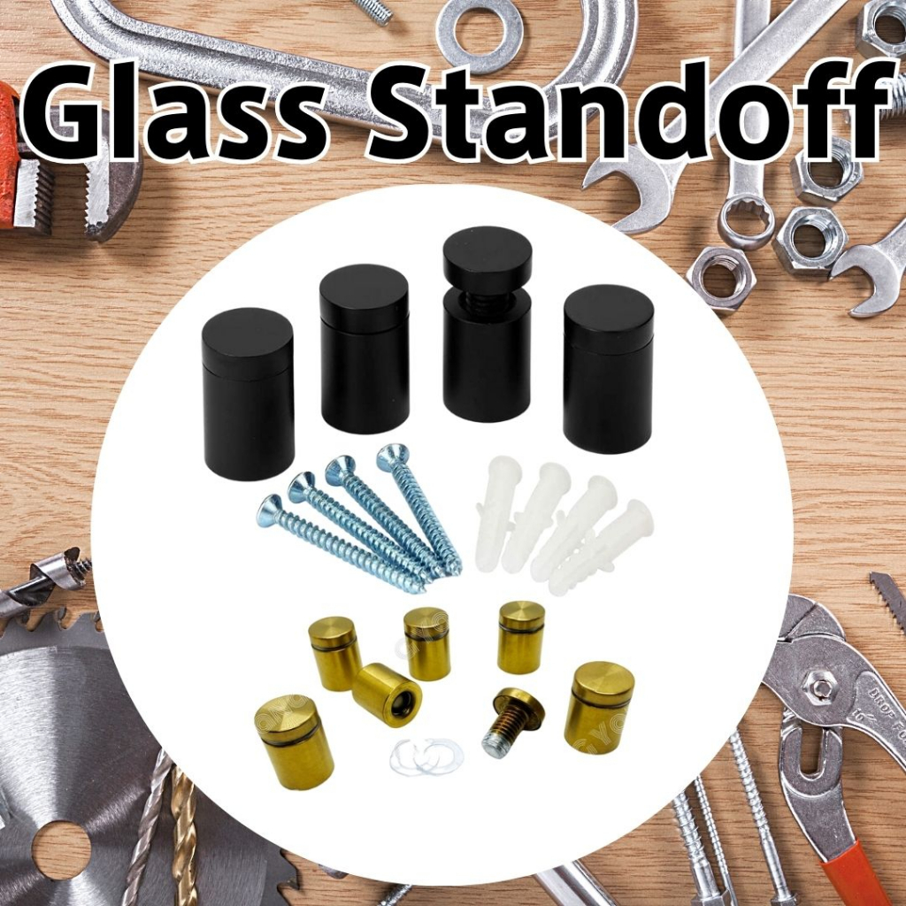 🇲🇾(BLACK &GOLD &SILVER) Advertising Signboard Screw Holder Stainless ...