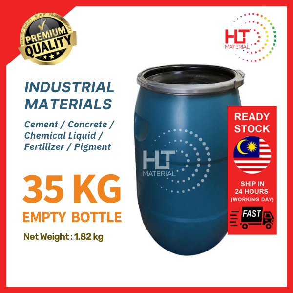 Tong Biru Terpakai 35L Bersih Open Top Plastic Drum Used 35L But Clean ...