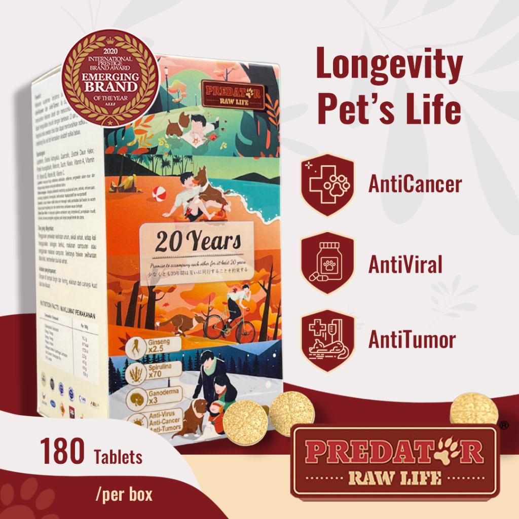 Predator Raw Life 20 Years Dog Cat Pet Supplement Medicine Cancer ...