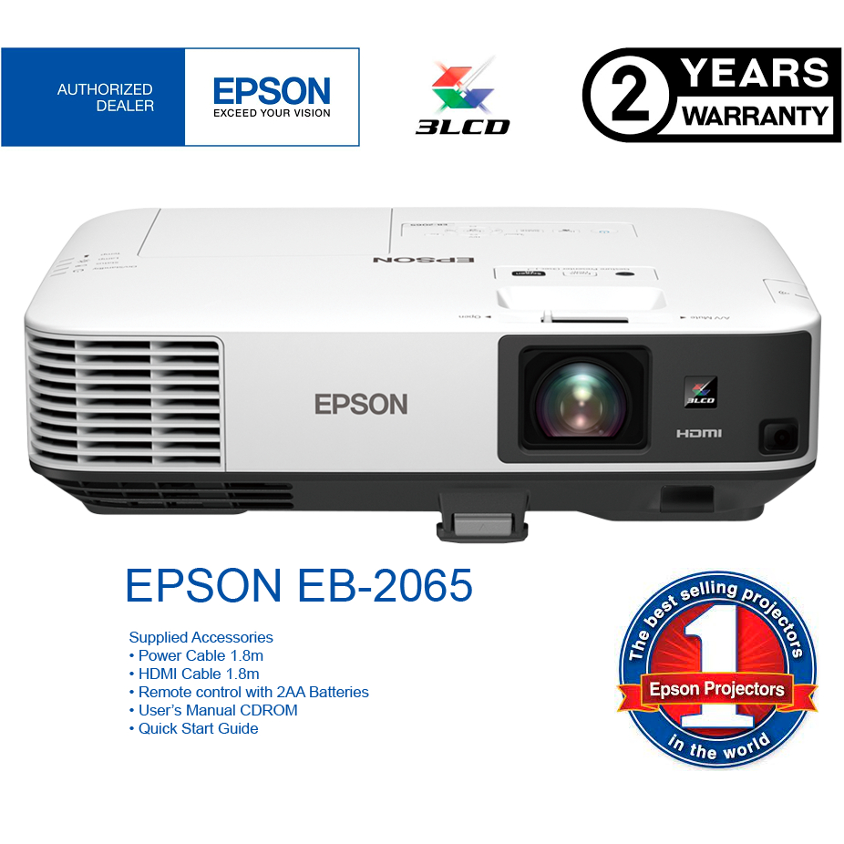 Epson LCD Mid-Range Projector EB-2065/5500 lumens/XGA (1024 x 768 ...