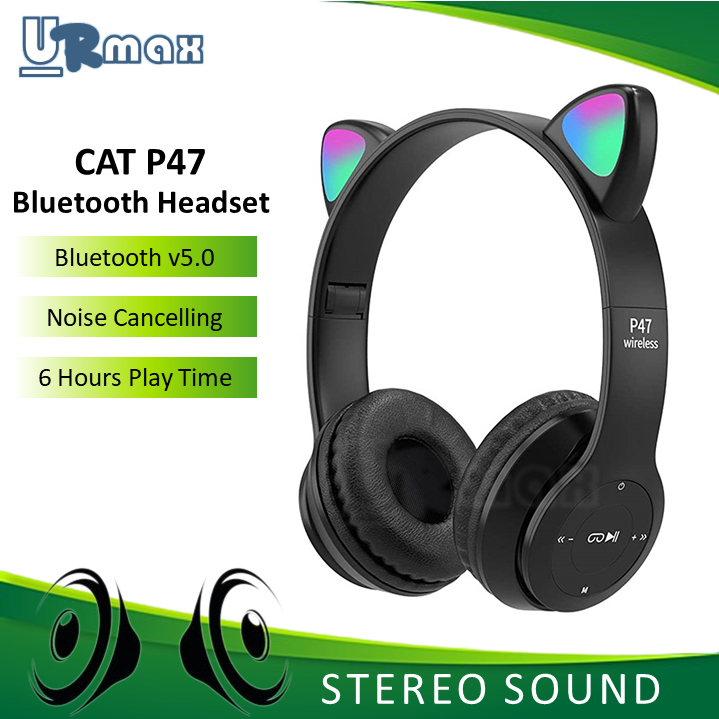 Cat Ear Headphone Bluetooth Cat Cute Headphone Wireless Headphone Cat ...