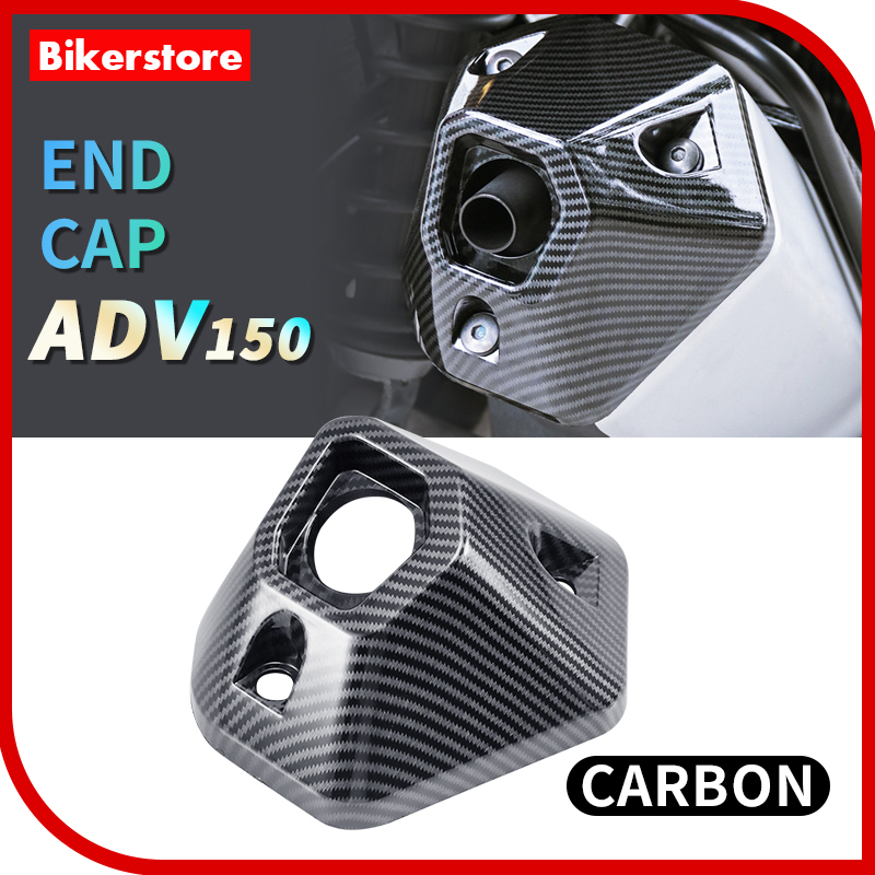 HONDA ADV150 ADV 150 ADV160 Exhaust Pipe Cover Muffler End Cap Carbon Fiber Coverset Accessories ...