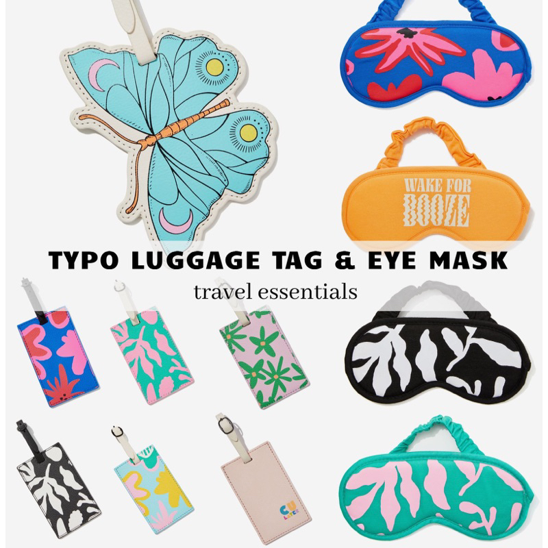 TYPO Travel / Off The Grid Luggage Tag & Eye Mask | Shopee Malaysia