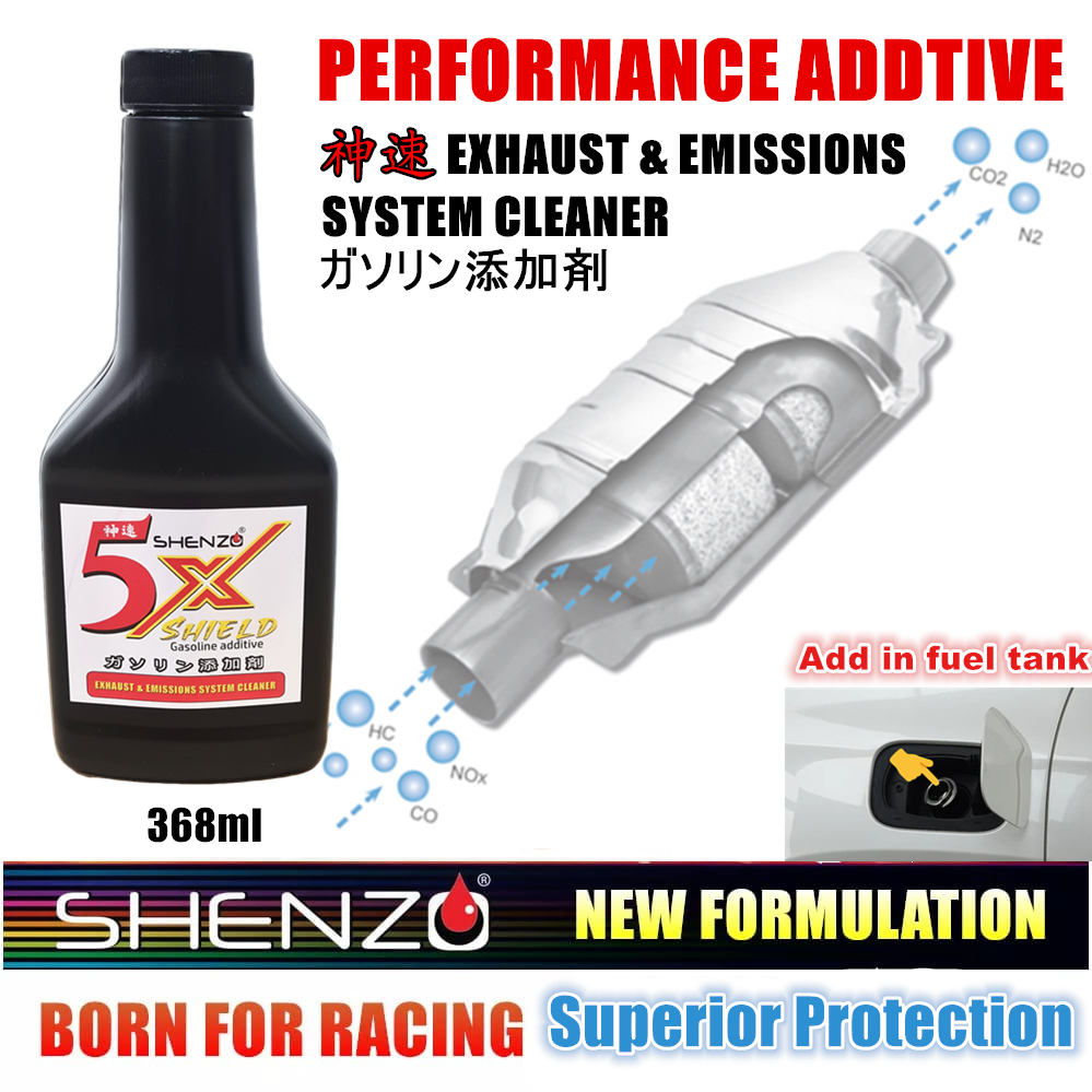 SHENZO EXHAUST & EMISSIONS SYSTEM CLEANER 368ml petrol fuel Toyota ...