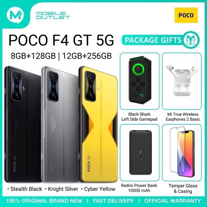 Poco F4 GT 5G (8GB+128GB & 12GB+256GB) 1 Year Warranty By Xiaomi ...