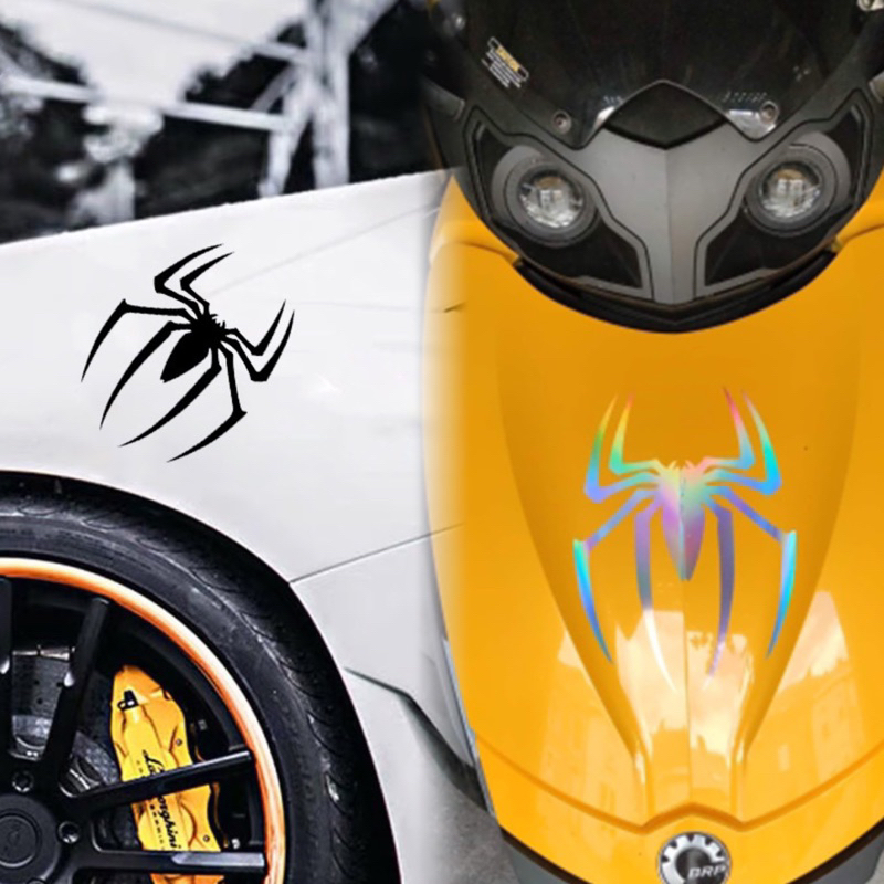 car sticker spider logo car body sticker motorcycle spider man stiker ...